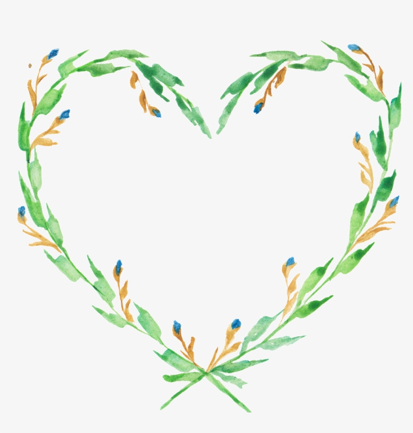 Green Leafy Wreath Of Transparent Love - Garland - 1024x1020 PNG ...