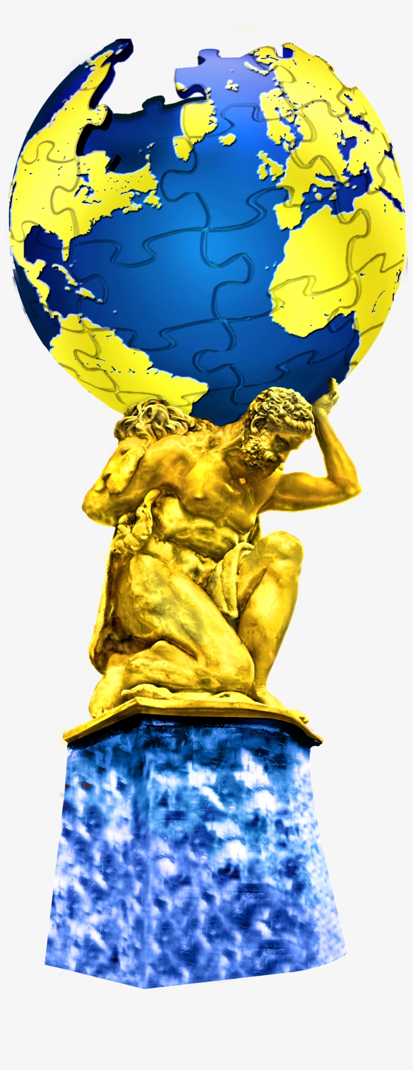Wikipedia World Developer Champion - World Statue Png - 1600x4074 PNG ...