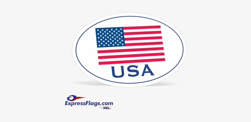 Oval American Flag Die Cut Decals - American Flag - 450x400 PNG ...