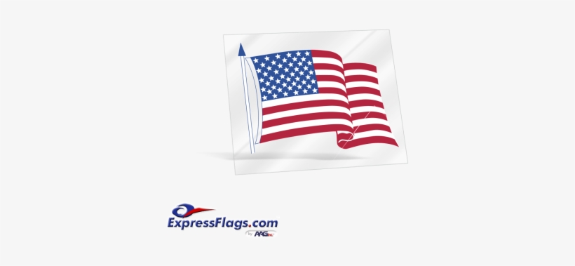Download Transparent Clear Static Cling American Flag Decals - American ...