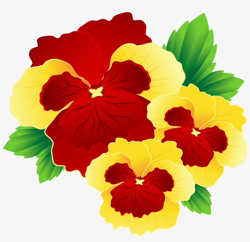 Download Transparent Red And Yellow Flowers Png - PNGkit
