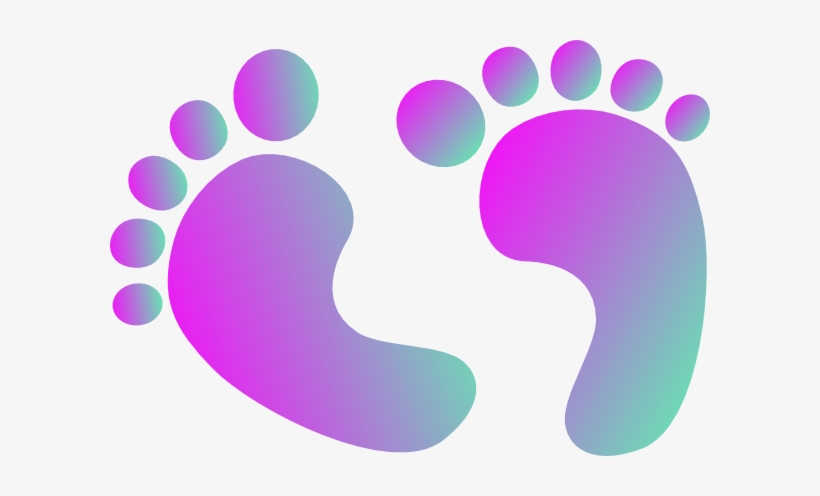 Tone Purple Baby Feet Clipart - 600x416 PNG Download - PNGkit