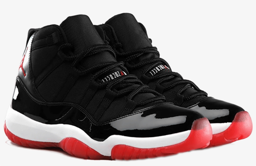 Download Transparent Jordan 11 Png - Bred 11s - PNGkit