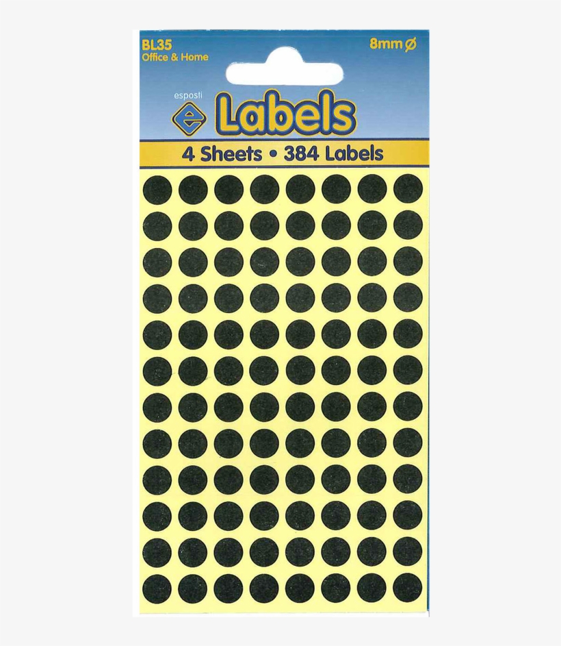 Download Transparent Bl35 Black Dots Image - Coloured Labels 12 X 18mm ...