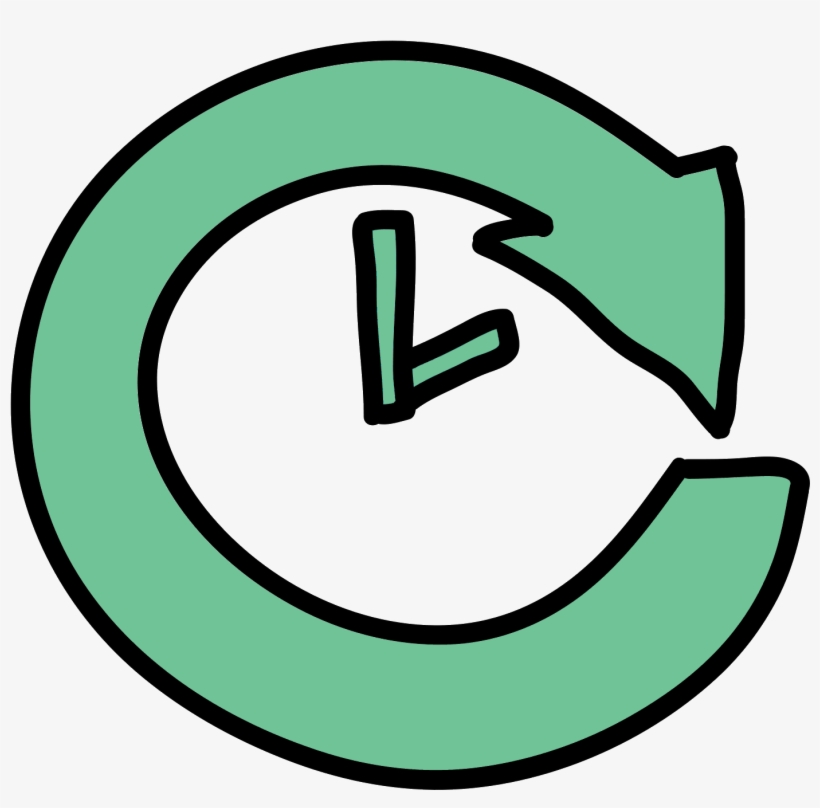 The Past Icon Is A Represented With A Clock - Portable Network Graphics ...