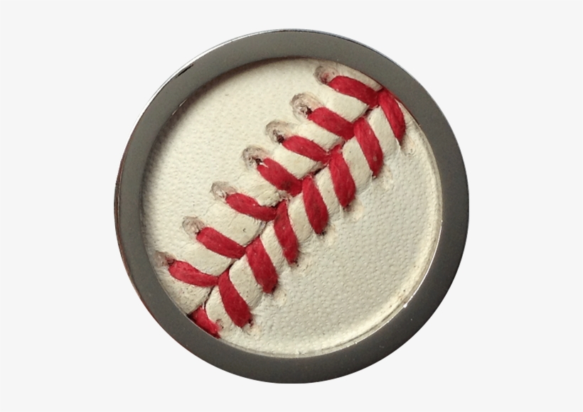 Baseball Leather Inlay Ball Marker - Readygolf - Baseball Leather Inlay ...