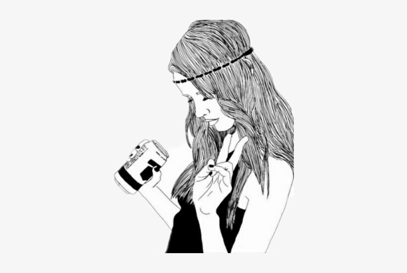 Report Abuse - Drink Girl Drawing - 365x470 PNG Download - PNGkit