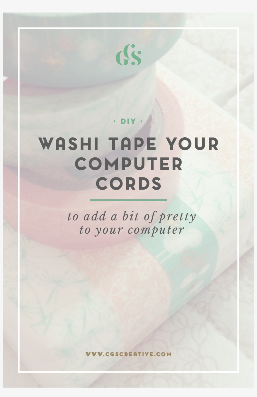 {diy} Washi Tape Your Computer Cord Citygirlsearching - 1667x2500 PNG ...