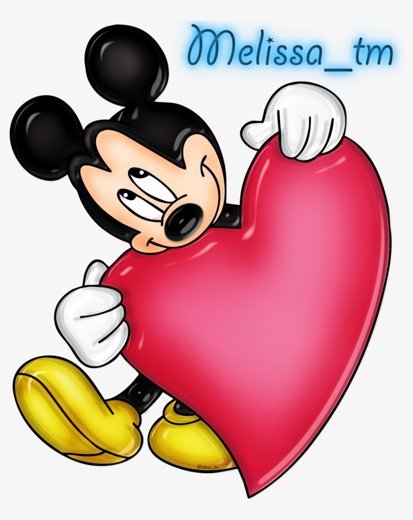 Mickey Mouse Clipart Heart - Mickey Mouse With Heart - 800x953 PNG ...