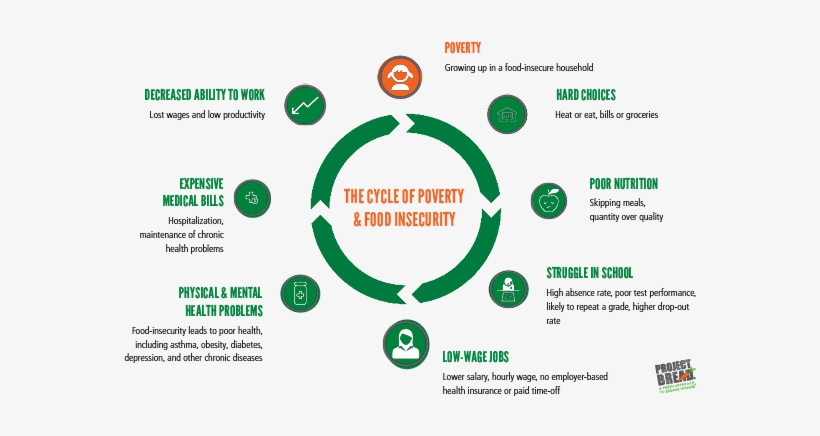 Cycle Of Food Insecurity - Project Bread - 600x377 PNG Download - PNGkit