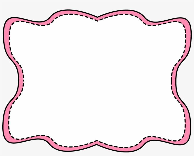 Pink Wavy Stitched Frame - Pink Doodle Frames Png - 1162x878 PNG ...