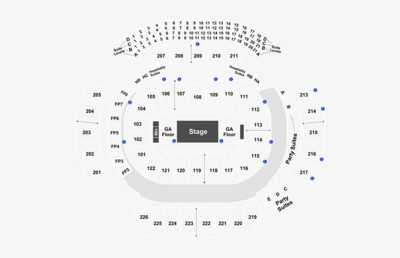 Full Map - Philips Arena Seating Chart Justin Timberlake - 525x455 PNG ...