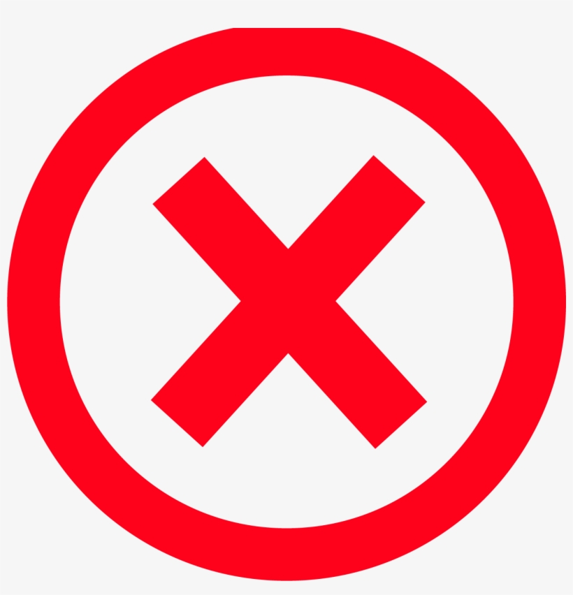 Red X Transparent Background
