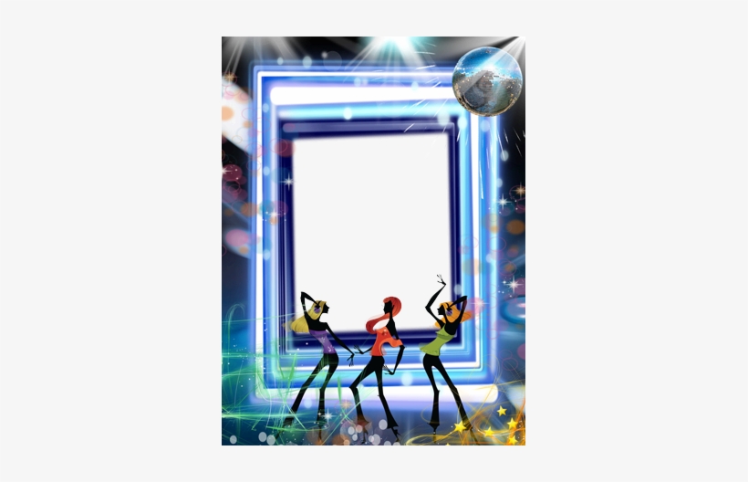 Disco Party - Disco Photo Frame - 333x448 PNG Download - PNGkit