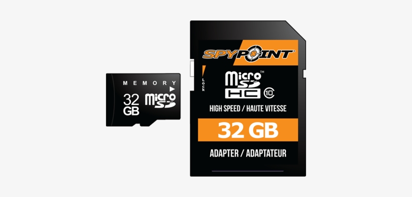 Spypoint 32gb Memory Card With High-speed Microsd Card - 400x314 PNG ...