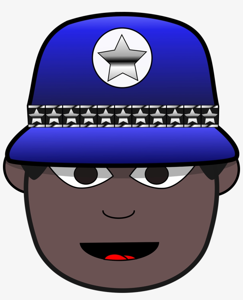 Black Comic Characters Cop - Clip Art - 1082x1280 PNG Download - PNGkit