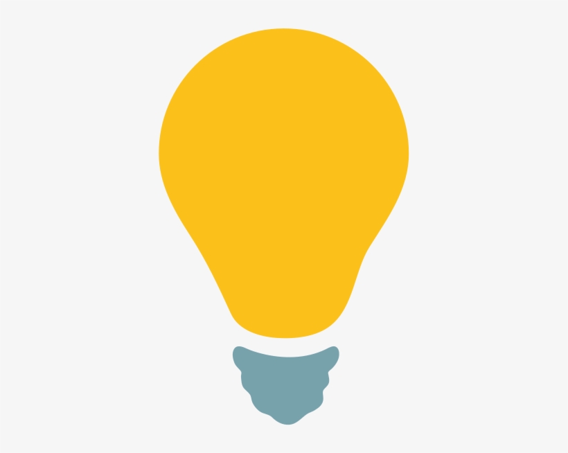 Download Transparent File - Emoji U1f4a1 - Svg - Light Bulb Flat Design ...