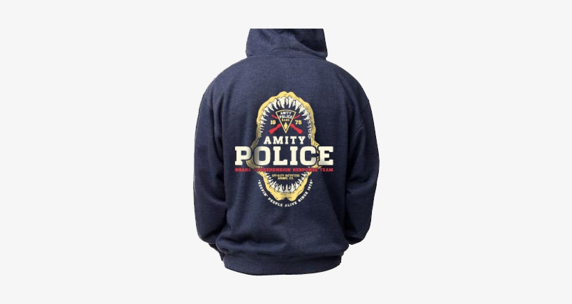 "amity Police S - Hoodie - 339x363 PNG Download - PNGkit