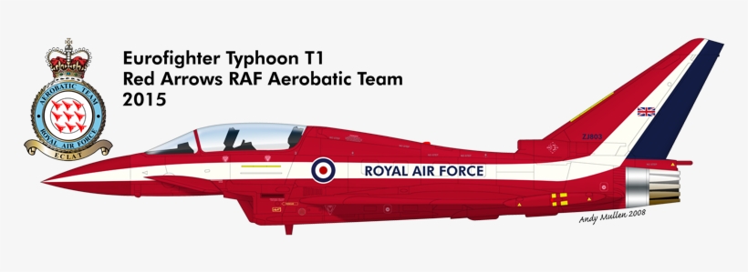 Ef Typhoon Red1 800 - Red Arrows Typhoon - 800x220 PNG Download - PNGkit