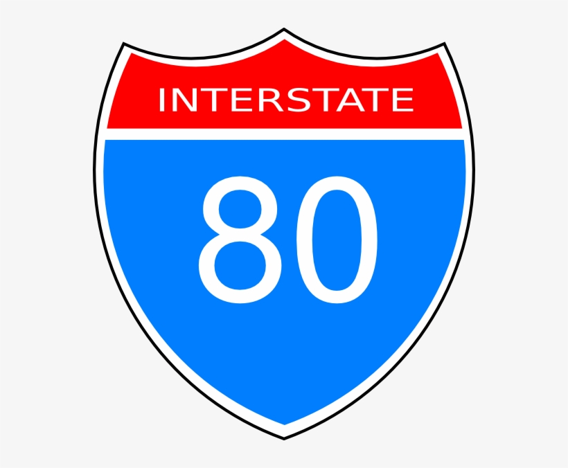 How To Set Use Interstate 80 Road Sign Clipart - 552x596 PNG Download ...