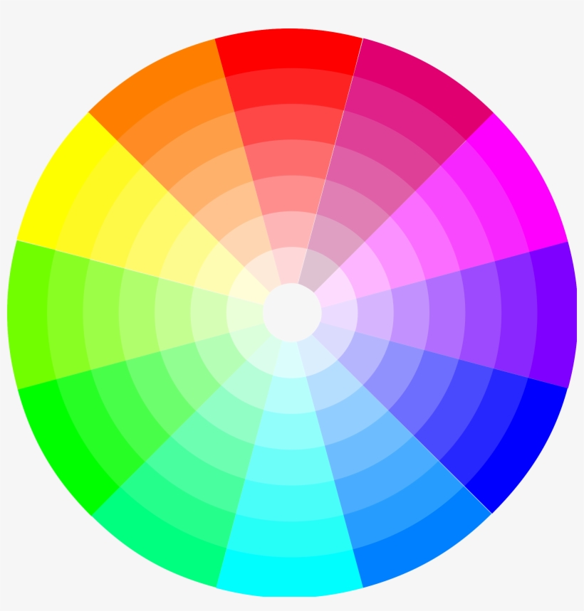 Download Transparent Free Watercolor Flower Clipart - Color Wheel Png ...