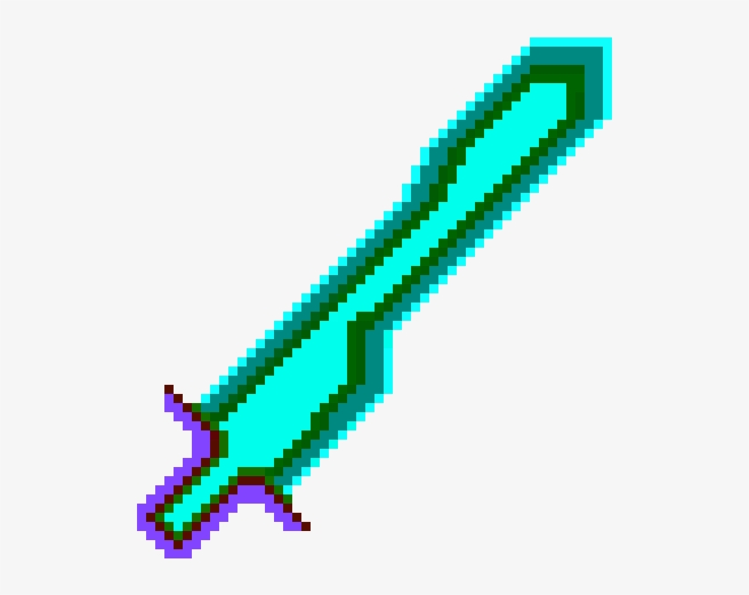 Download Transparent Beam Sword Pixel Art - PNGkit