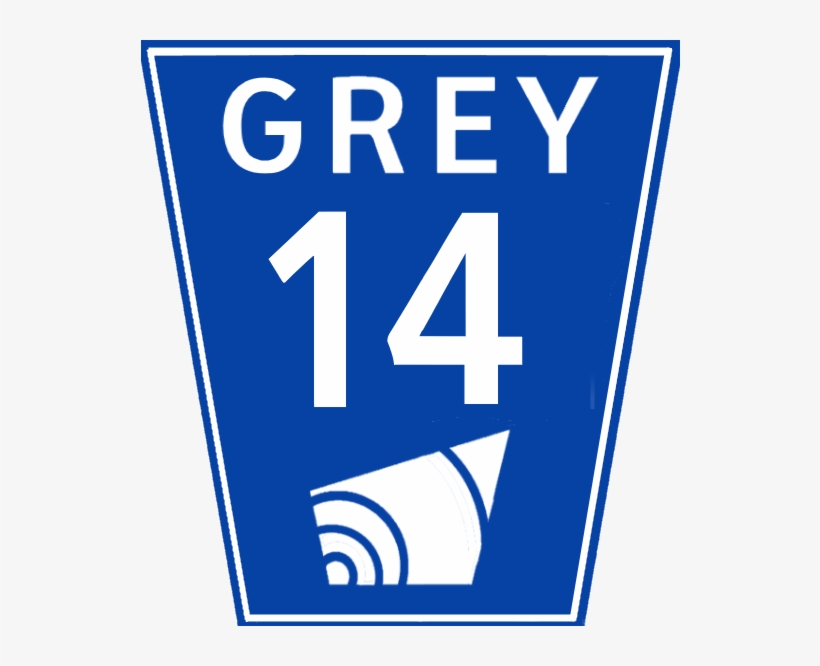 Grey Road 14 Sign - Sign - 540x586 PNG Download - PNGkit