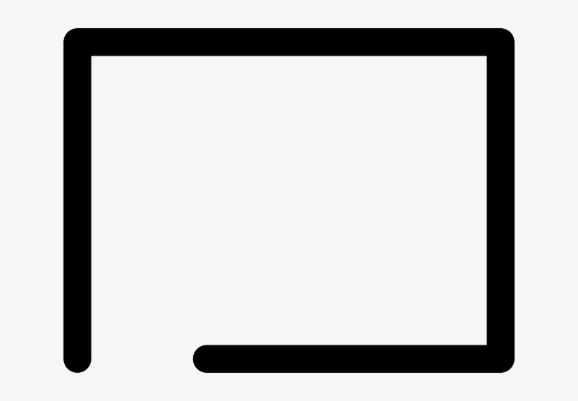 Sign, Black, Symbol, Open, Rectangle - Black Border Line Transparent ...