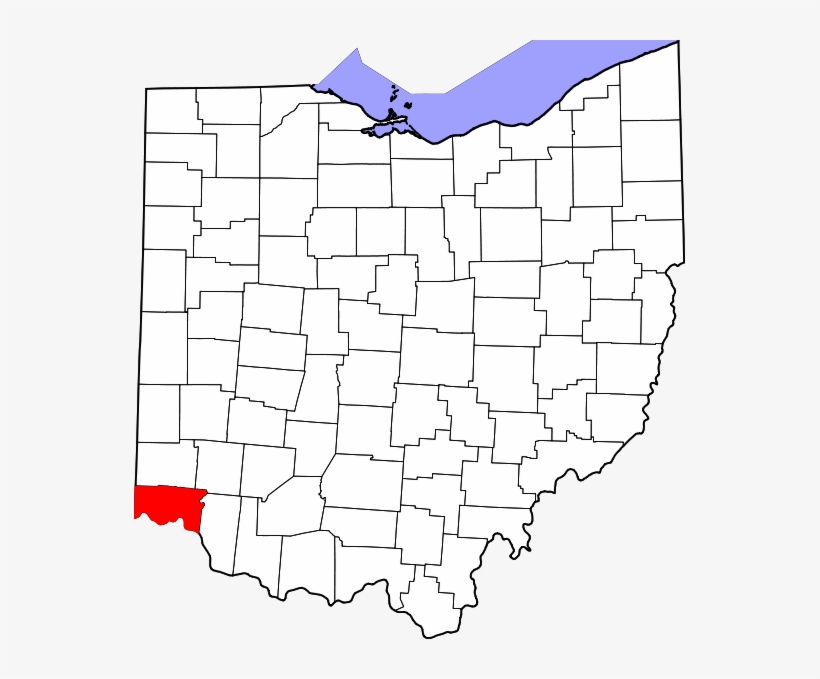 Map Of Ohio Highlighting Hamilton County - Darke County Ohio - 551x599 ...