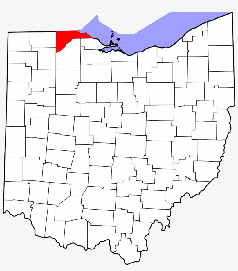 Map Of Ohio Highlighting Lucas County - Ottawa County Ohio Outline ...