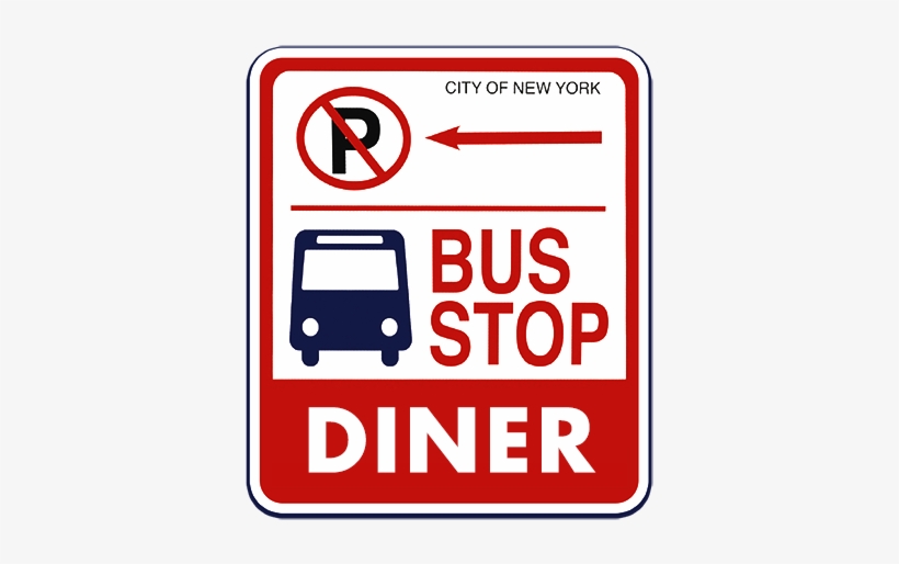 Bus Stop Diner - No Parking Fire Lane Signs With No Parking Symbol ...