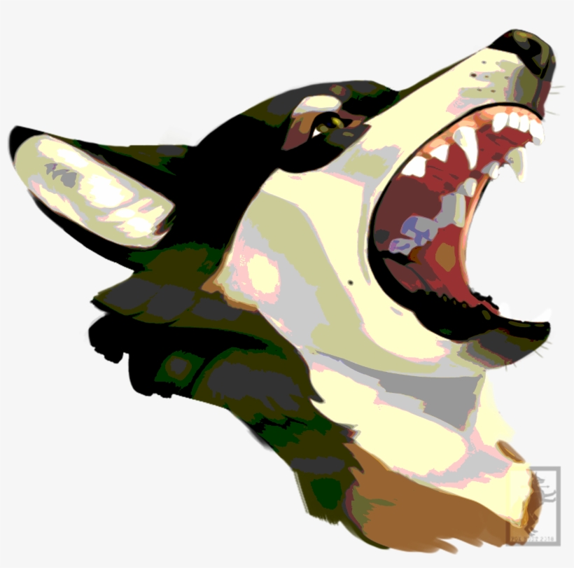 Scream - Dog Yawns - 3000x2821 PNG Download - PNGkit