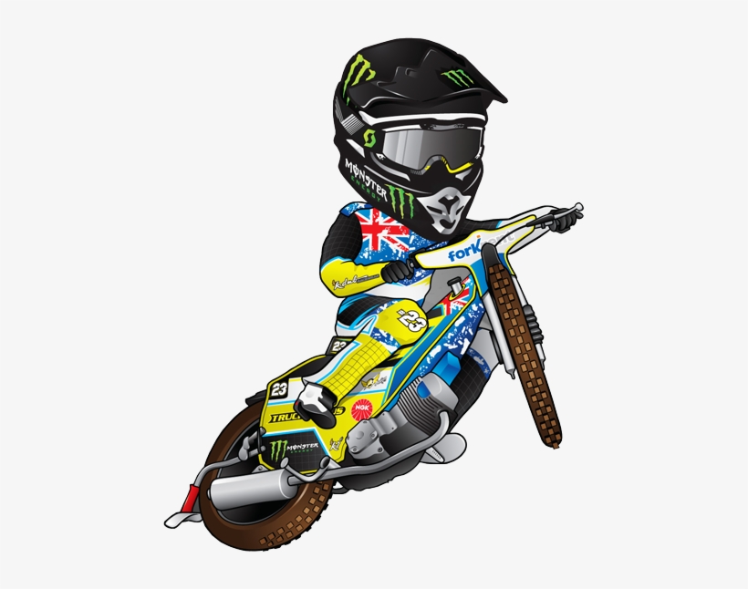 Chris Holder Racing Cartoon Logo - Speedway Cartoon - 600x600 PNG ...