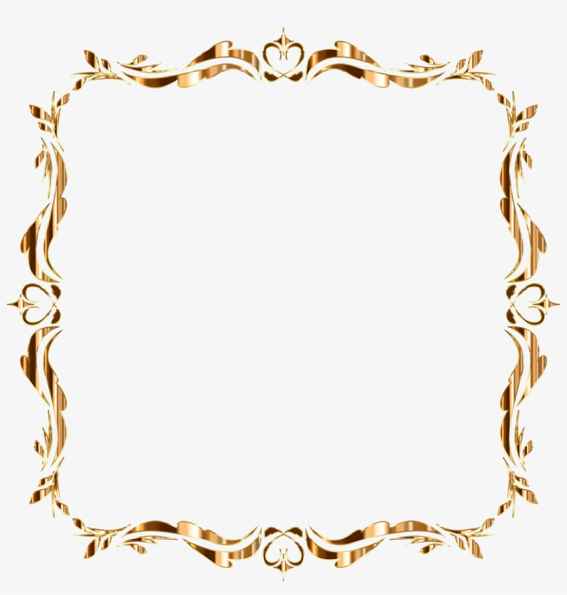 Big Image - Gold Scroll Border Clip Art - 2330x2330 PNG Download - PNGkit
