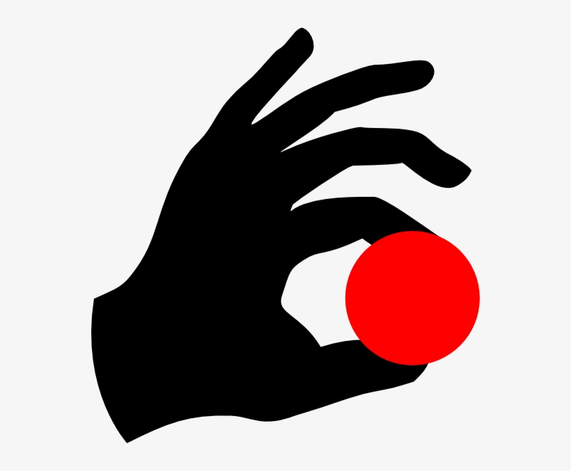 Magic Hand & Red Ball Clip Art - Hand Holding Ball Clipart - 558x597 ...