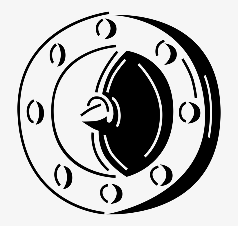 Vector Illustration Of Roman Gladiator Shield Armor - Illustration ...