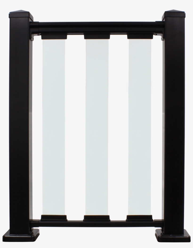 Aluminum Railing With 4 Inch Glass Slats - Baluster - 2723x2887 PNG ...