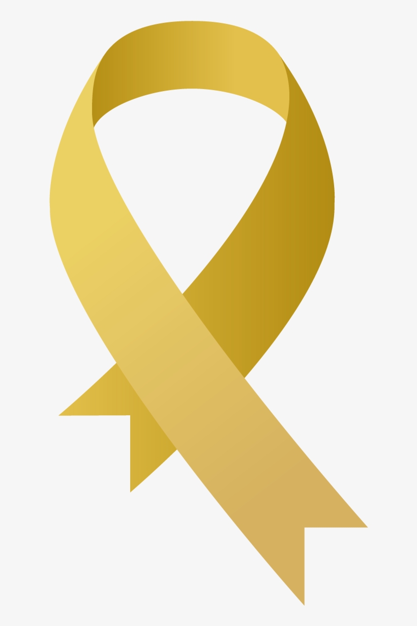 The Gold Ribbon Is The Universal Symbol To Create Awareness - Circle ...