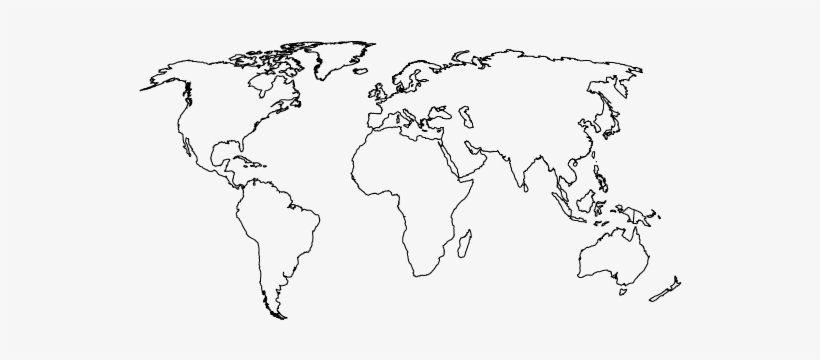 Blank World Map Oceans