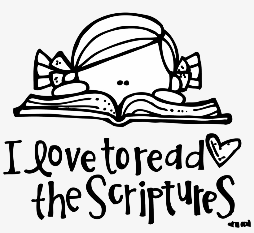 I Love To Read The Scriptures - Melonheadz Reading Clipart Black And ...