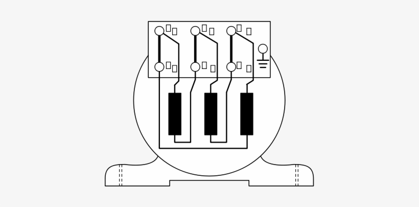 A Simple Representation Of A Electric 3-phase Motor - 424x600 PNG ...