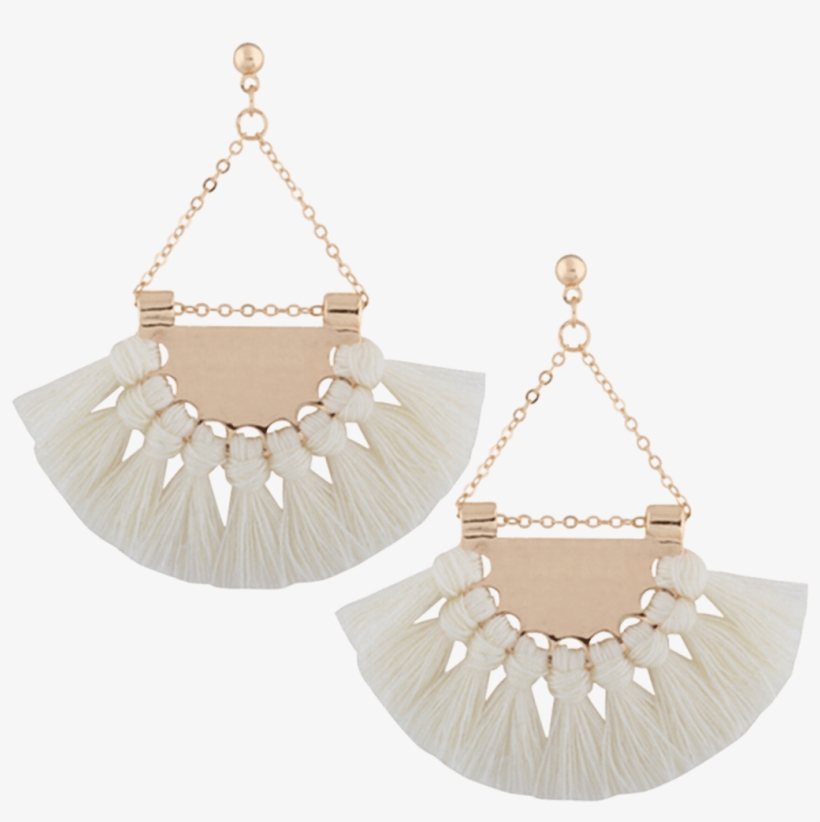 Women Tassels Crystal Hoop Dangle Long Tassel Drop - 1104x1104 PNG ...