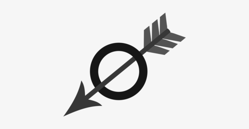 Arrow On Set Tumblr - Arrow With Circle Symbol - 500x363 PNG Download ...