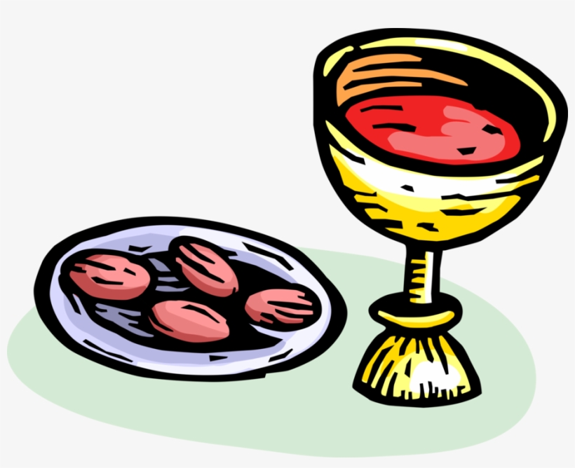 Vector Illustration Of Holy Communion Eucharist Christian - Eucharist ...