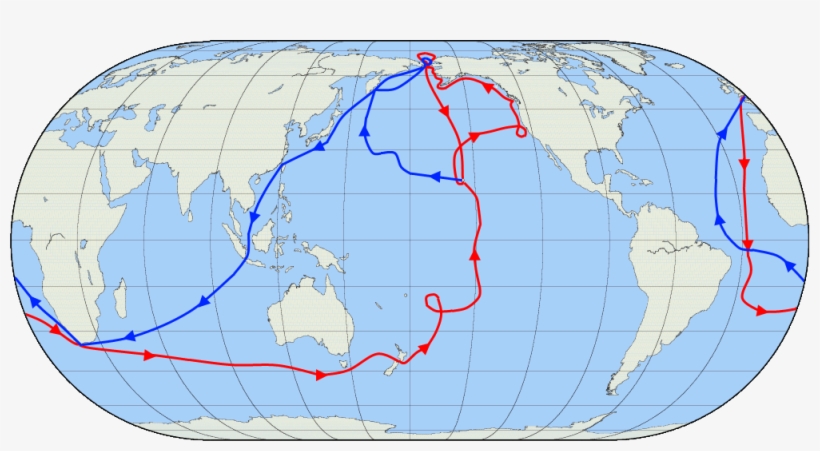 File - Cook'sthirdvoyage58 - James Cook Third Voyage Map - 1001x502 PNG ...
