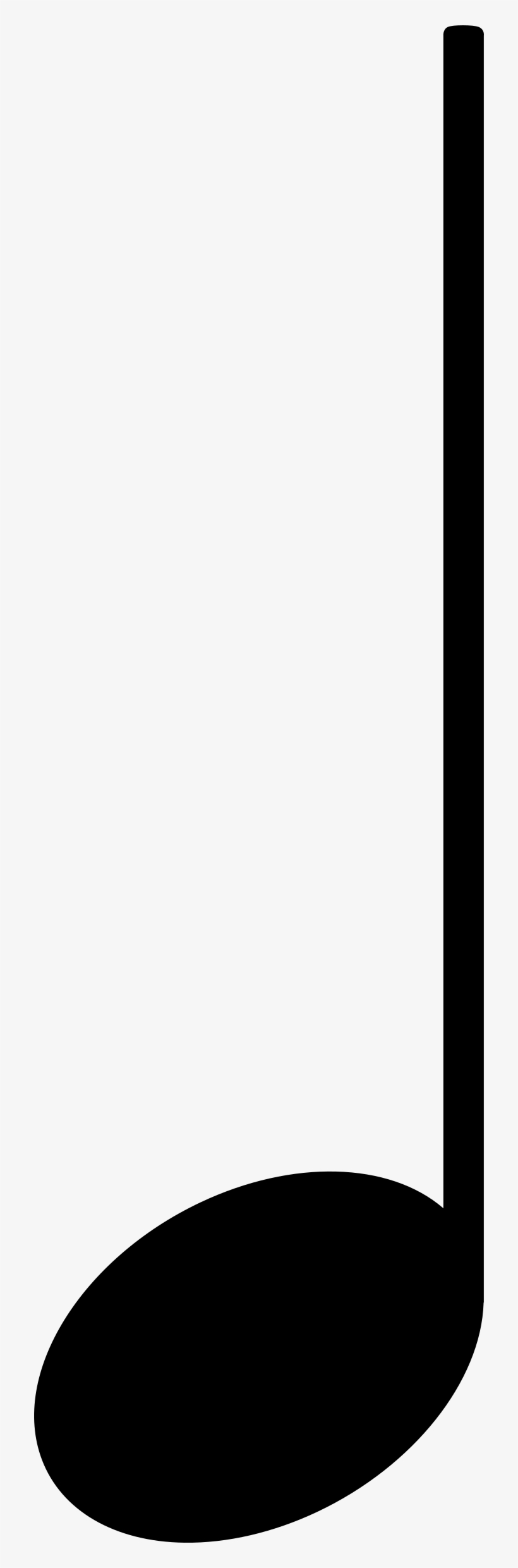 Big Image - Quarter Note Black And White - 712x2400 PNG Download - PNGkit