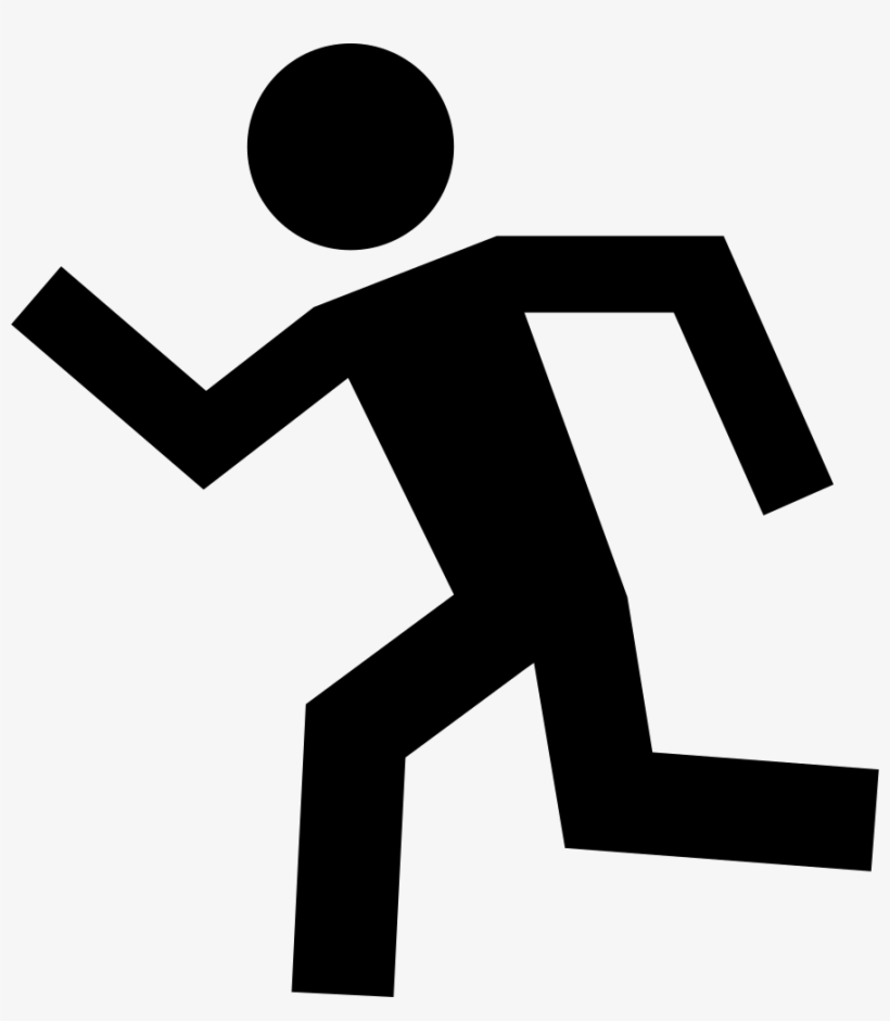 Running Man Silhouette To Left Comments - Running Man Left Png ...