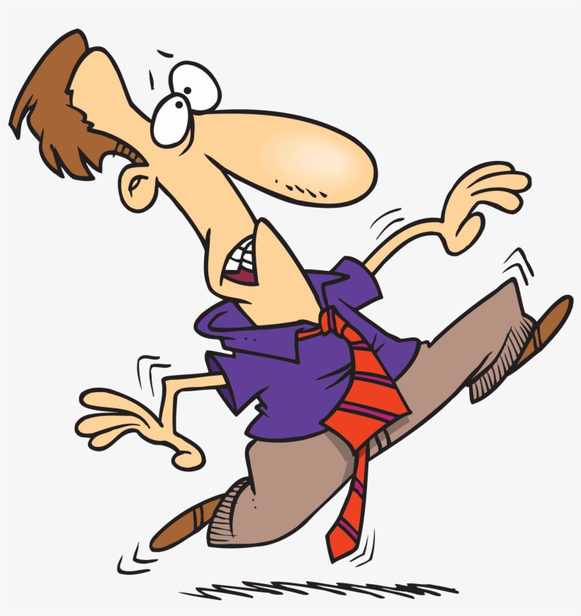 Cartoon Man Running Scared - 2000x2022 PNG Download - PNGkit