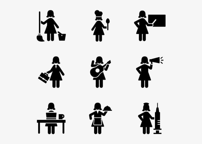 Working Women - Women Icons - 600x564 PNG Download - PNGkit