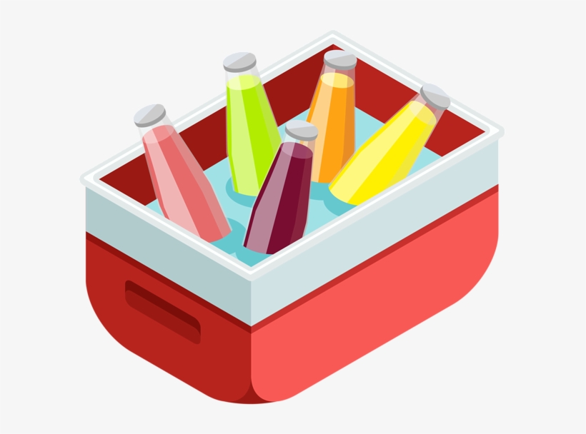 Red Cooler With Drinks Png Clip Art Image - Cooler With Drinks Png ...